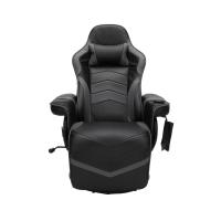 China Adjustable Height Computer Recliner Gaming Chair with Leather Upholstery and Footrest for sale