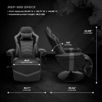 China Adjustable Height Computer Recliner Gaming Chair with Leather Upholstery and Footrest for sale