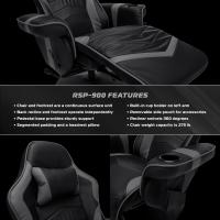 China Adjustable Height Computer Recliner Gaming Chair with Leather Upholstery and Footrest for sale