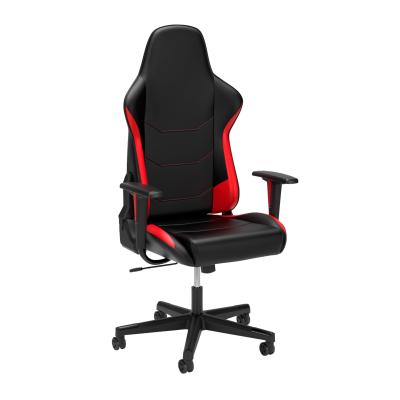 China Integrated Headrest Ergonomic PC Computer Chair for Adults Faux Leather Seat Material for sale