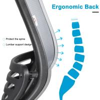 China Ergonomic Office Computer Desk Chair with Height Adjusting Arm and Waist Support Grey for sale