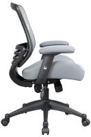 China Ergonomic Office Computer Desk Chair with Height Adjusting Arm and Waist Support Grey for sale