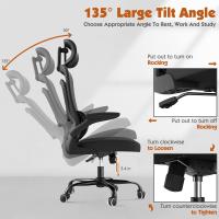 China Modern Design Metal Ergonomic Mesh Office Chair with Lumbar Support and Flip-up Arms for sale