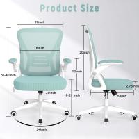 China Customized Color Mid Back Office Chair with Adjustable Height Swivel and Flip-Up Arms for sale