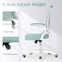 China Customized Color Mid Back Office Chair with Adjustable Height Swivel and Flip-Up Arms for sale