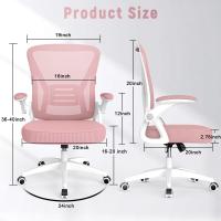 China Adjustable Height Mesh Office Chair Swivel Chair with Flip-Up Arms and Lumbar Support for sale