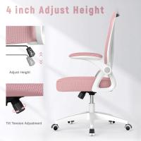 China Adjustable Height Mesh Office Chair Swivel Chair with Flip-Up Arms and Lumbar Support for sale