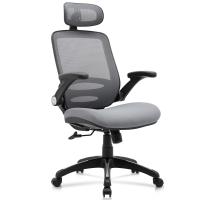 China Adjustable height High Back Mesh Desk Chair with Flip-Up Arms and Modern Design Style for sale