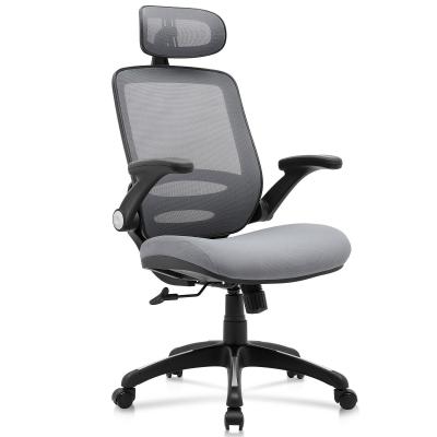 China Adjustable height High Back Mesh Desk Chair with Flip-Up Arms and Modern Design Style for sale