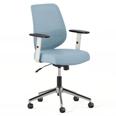 China Swivel Mesh Office Chair with Lumbar Rest and Adjustable Armrests Item Weight 30 Pounds for sale
