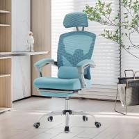 China 3 Gas Lift Ergonomic High Back Office Chair with Lumbar Pillow and Retractable Footrest for sale