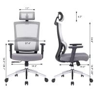 China Height Adjustable Office Chair L-Shaped Swivel Desk Chair for Adults Work at Home for sale