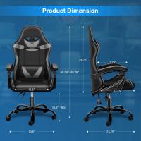 China Mail Packing Ergonomic Video Gaming Chair with Footrest and Lumbar Support 33 Pounds for sale