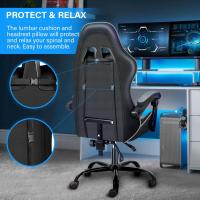 China Mail Packing Ergonomic Video Gaming Chair with Footrest and Lumbar Support 33 Pounds for sale