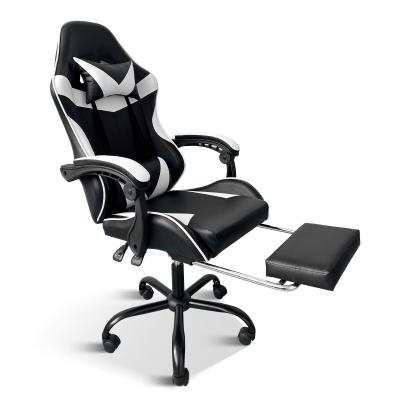 China 33 Pounds Fabric Ergonomic Computer Gaming Chair with Footrest and Lumbar Support for sale