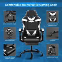 China 33 Pounds Fabric Ergonomic Computer Gaming Chair with Footrest and Lumbar Support for sale
