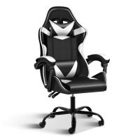 China Plastic Seat Material Type Ergonomic Video Gaming Chair with Footrest and Lumbar Support for sale