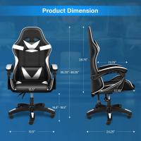 China Plastic Seat Material Type Ergonomic Video Gaming Chair with Footrest and Lumbar Support for sale