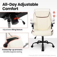 China Adjustable Back Support Home Office Chair with Flip-up Armrest and Swivel Wheels for sale