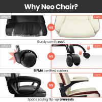 China Adjustable Back Support Home Office Chair with Flip-up Armrest and Swivel Wheels for sale