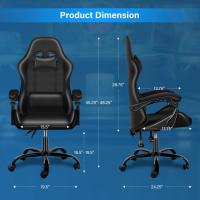 China ALINUNU Gaming Room Computer Ergonomic Video Gaming Chair with Footrest and Lumbar Support for sale