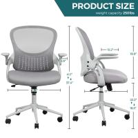 China Mail packing Y Ergonomic Mesh Computer Desk Chair with Lumbar Support and Flip-up Arms for sale