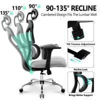 China Comfy High Back Ergonomic Office Chair with 3 Gas Lift and Breathable Mesh for sale