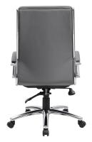 China Back Executive Swivel Office Desk Chair with Ribbed Puresoft Upholstery and Lumbar Support for sale