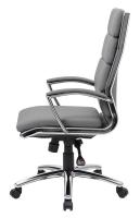 China Back Executive Swivel Office Desk Chair with Ribbed Puresoft Upholstery and Lumbar Support for sale
