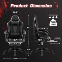 China Modern Style Ergonomic Computer Gaming Chair with Footrest and Massage Lumbar Support for sale