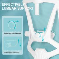 China 360 Swivel High Back Office Chair with Adjustable 2D Lumbar Support and Footrest for sale
