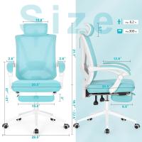 China 360 Swivel High Back Office Chair with Adjustable 2D Lumbar Support and Footrest for sale