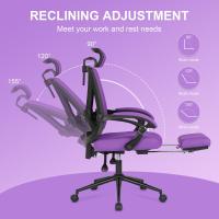 China Acceptable OEM ODM High Back Office Chair with Adjustable 2D Lumbar Support and Footrest for sale