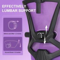 China Acceptable OEM ODM High Back Office Chair with Adjustable 2D Lumbar Support and Footrest for sale