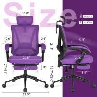 China Acceptable OEM ODM High Back Office Chair with Adjustable 2D Lumbar Support and Footrest for sale