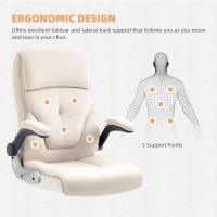 China Customized Color Swivel Chair Linen Fabric Home Office Desk Chairs for Your Requirements for sale