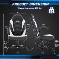 China ALINUNU Big and Tall Computer Gaming Chair with Solid Back and Adjustable Swivel Task for sale