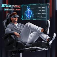 China Synthetic Leather Racing Gaming Chair with Massage Lumbar Support and 360 Swivel Seat for sale