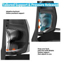 China Solid Back High Back Computer Desk Chair with Adaptive Backrest and Y Mail Packing for sale