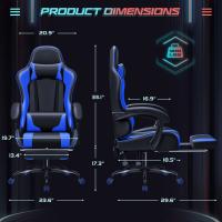 China Synthetic Leather Racing Gaming Chair with Massage Lumbar Support and 360 Swivel Seat for sale