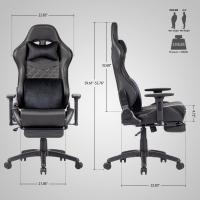 China Office Gaming Chair with Footrest High Back Adjustable PU Leather Modern Design for sale