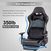 China Office Gaming Chair with Footrest High Back Adjustable PU Leather Modern Design for sale