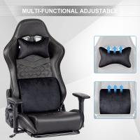 China Office Gaming Chair with Footrest High Back Adjustable PU Leather Modern Design for sale