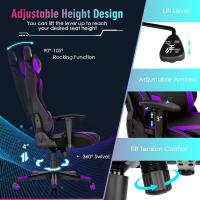 China ALINUNU Racing Ergonomic Gaming Chair with Adjustable Lumbar Support and Sponge Padding for sale