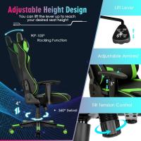 China Adjustable Lumbar Support Racing Ergonomic Gaming Chair for Adults ALINUNU RGB Chair for sale