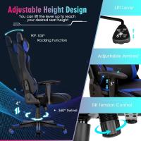 China ALINUNU Metal Type Aluminum Racing Ergonomic Gaming Chair with Adjustable Lumbar Support for sale