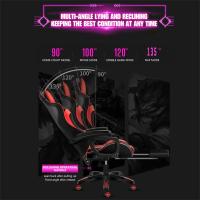 China Customized Color Ergonomic RGB Gaming Chair with 7 Points Massage Speakers and LED Light for sale