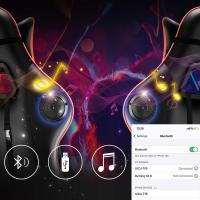 China Customized Color Ergonomic RGB Gaming Chair with 7 Points Massage Speakers and LED Light for sale