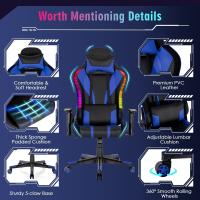 China Synthetic Leather RGB Gaming Chair with RGB LED Lights 27
