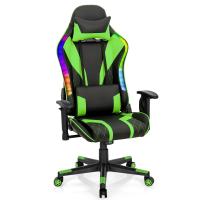 China Comfortable Ergonomic RGB Gaming Chair with Adjustable Design and RGB LED Lights for sale